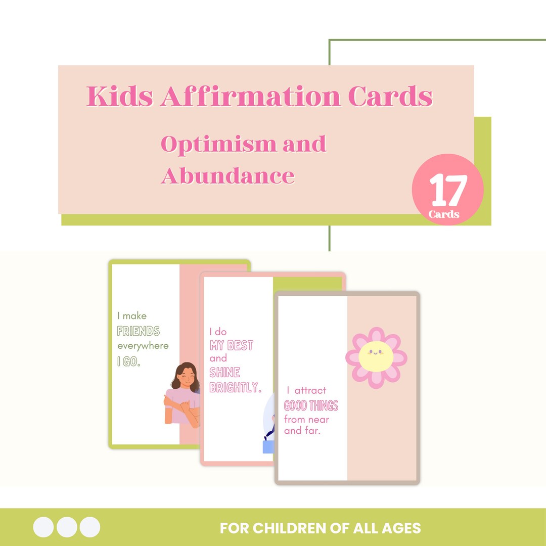 Positiveaffirmations Cards for Kids| Happy Words Good Vibes | Self-love ...