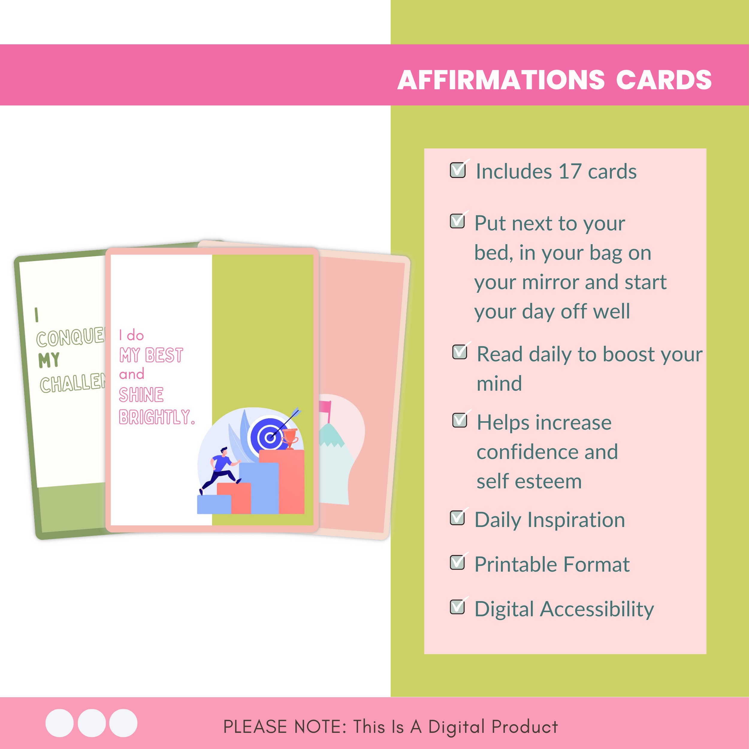 Positiveaffirmations Cards for Kids| Happy Words Good Vibes | Self-love ...