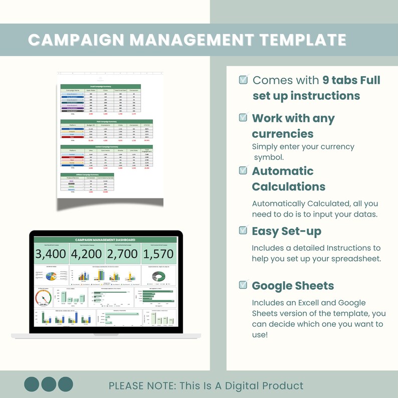 Marketing Campaign Management System: Excel & Google Sheets Template ...