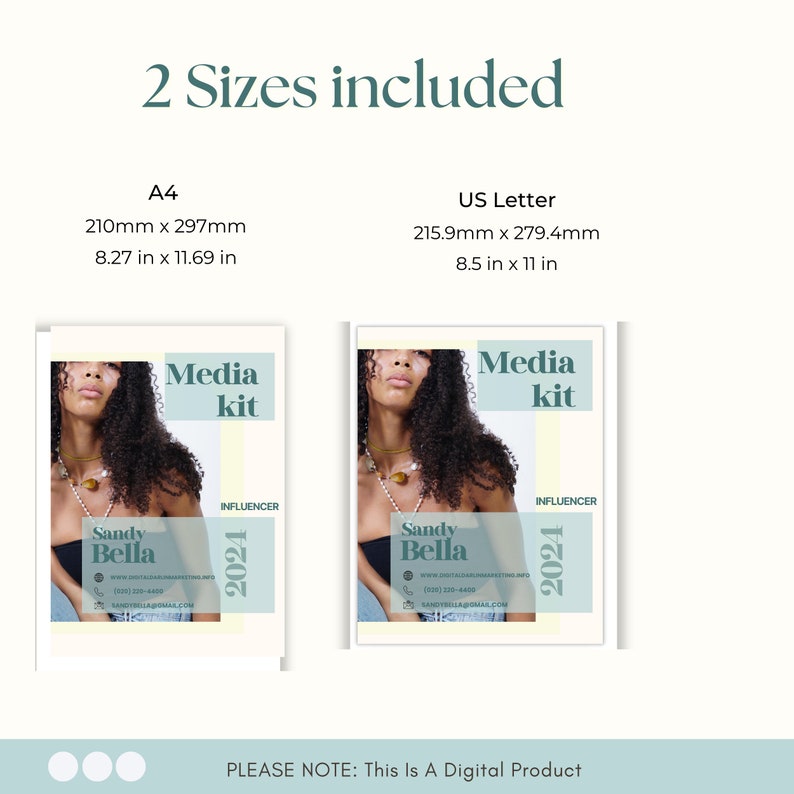 Media Kit Canva Template Influencer Rate Card Social Media Kit for ...