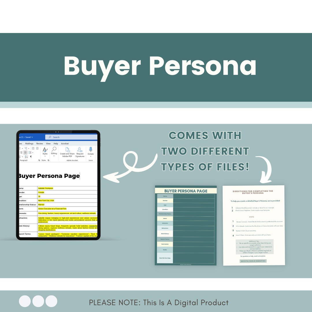 Buyer Persona | Ideal Customer Profile Template for Businesses ...