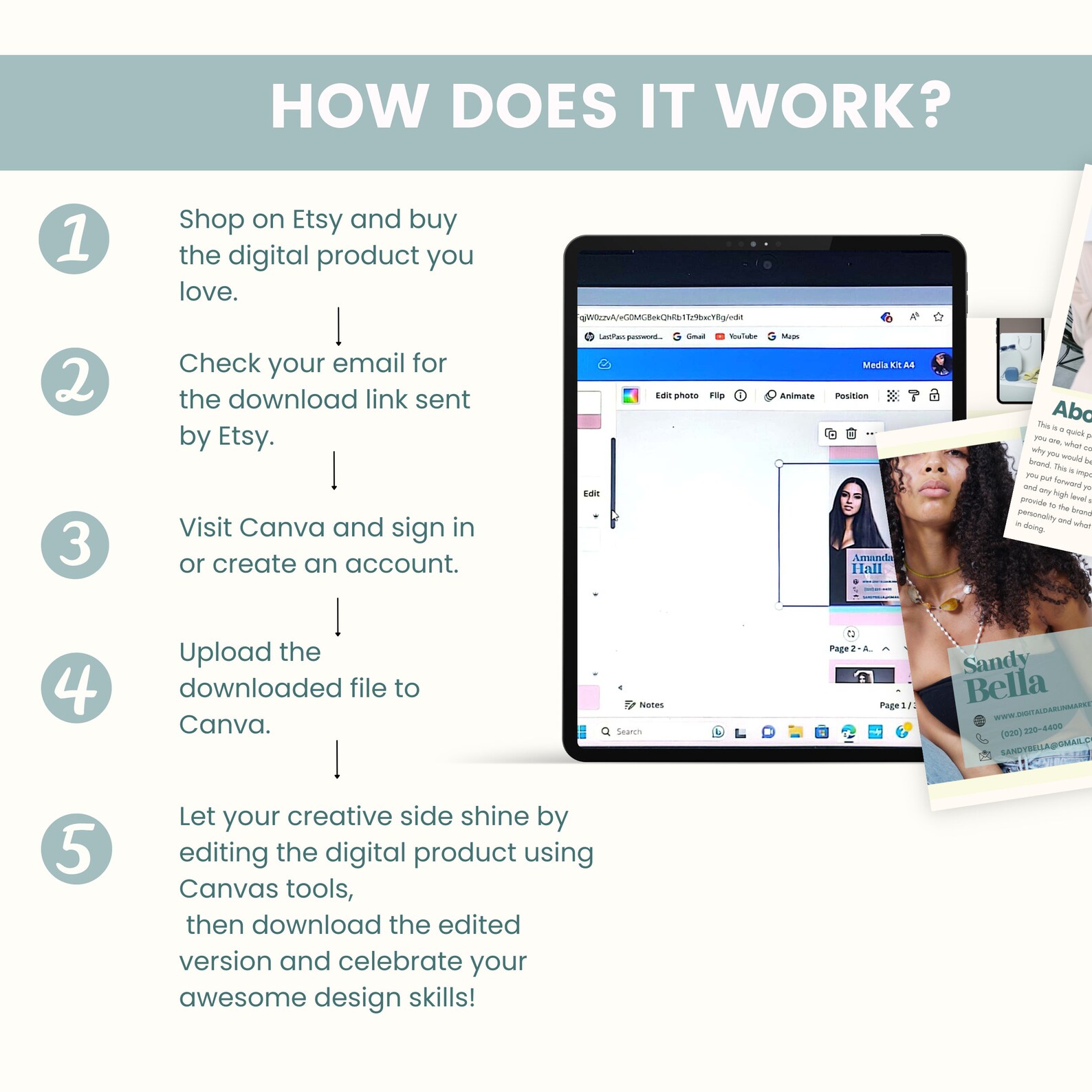 Media Kit Canva Template Influencer Rate Card Social Media Kit for ...