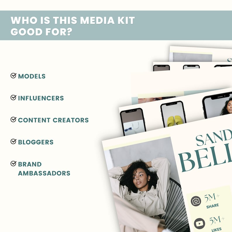 Media Kit Canva Template| Influencer Rate Card| Social Media Kit for ...
