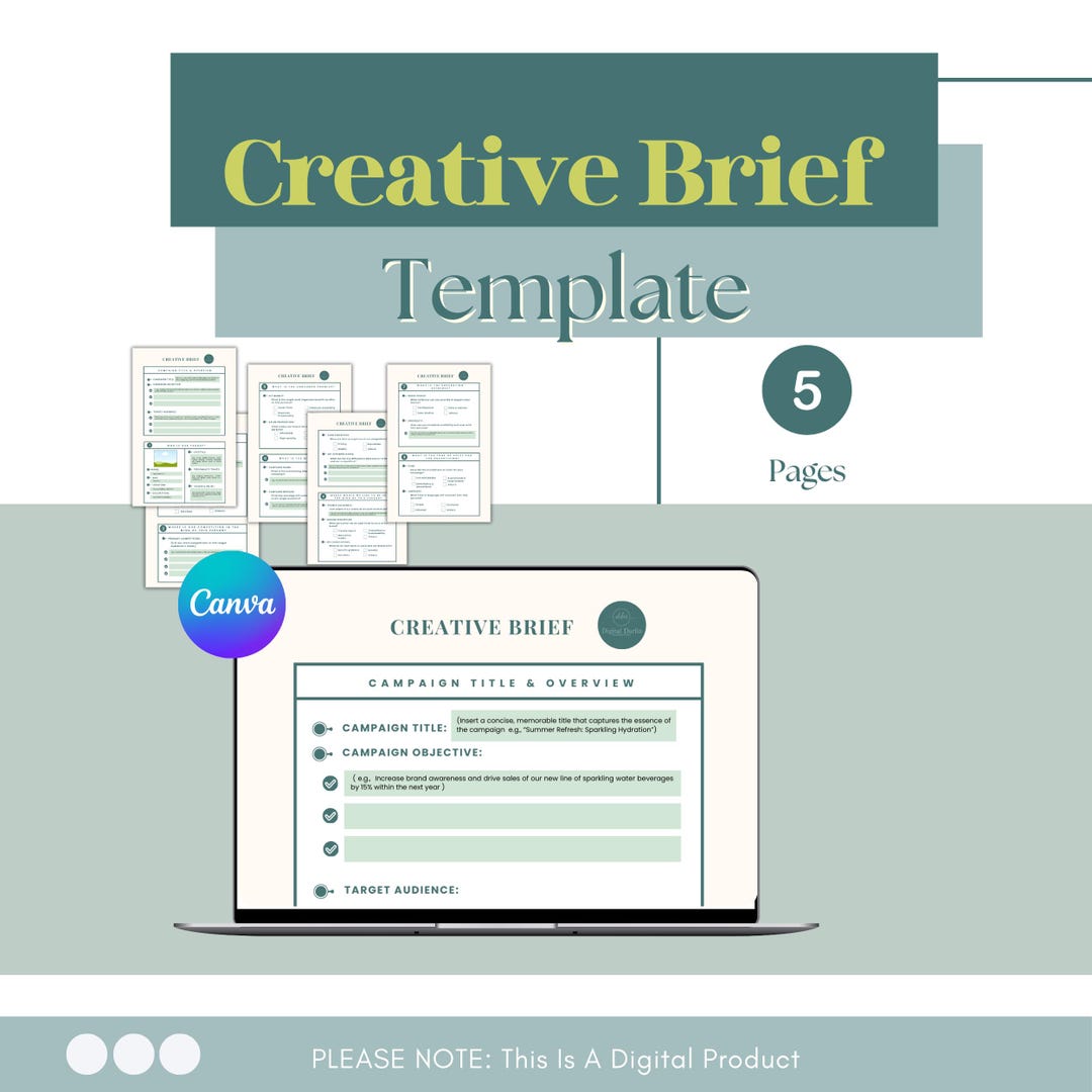 Creative Brief Template: Project Management, Graphic Design (digital ...