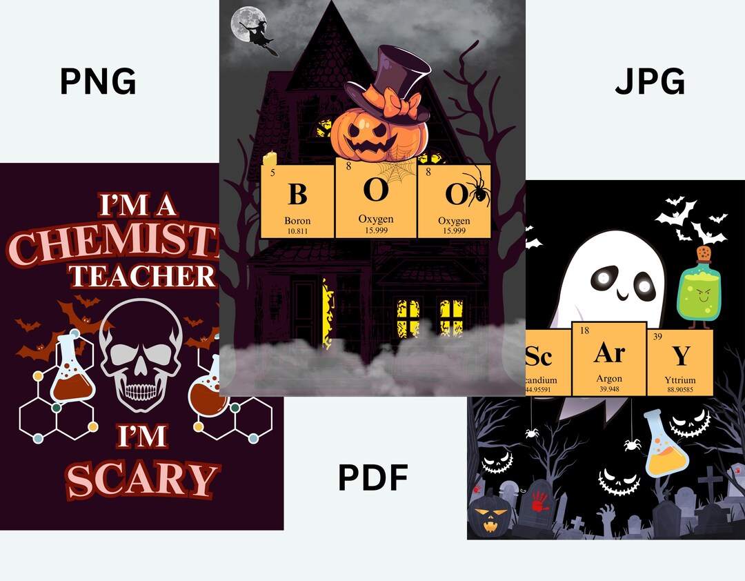 Spooky Halloween Chemistry Posters: STEM Classroom Decor (digital ...
