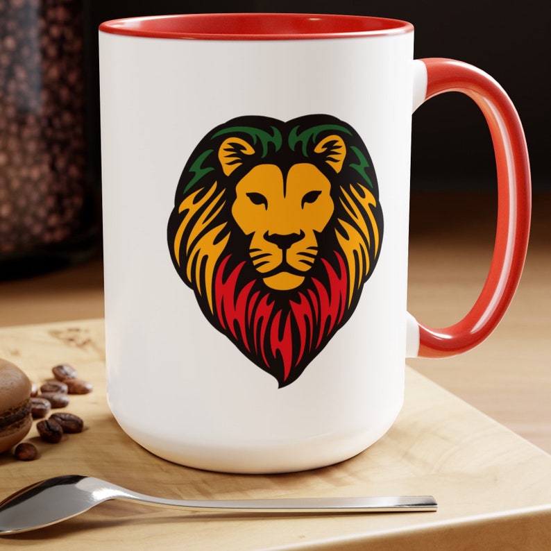 Lion Ethiopia Mugs, 15oz Mugs, Ethiopian Coffee Mug, Lion Habesha ...