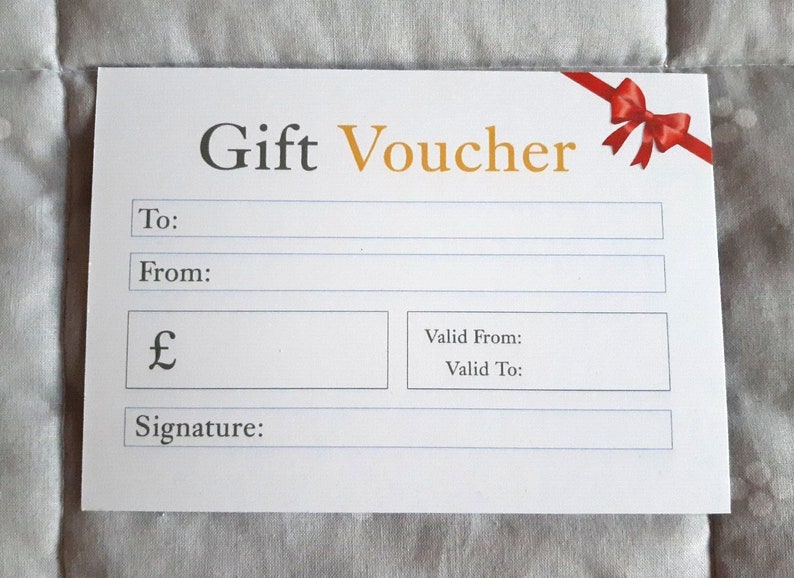12 X Blank Gift Voucher Certificates With or Without Envelopes - Etsy
