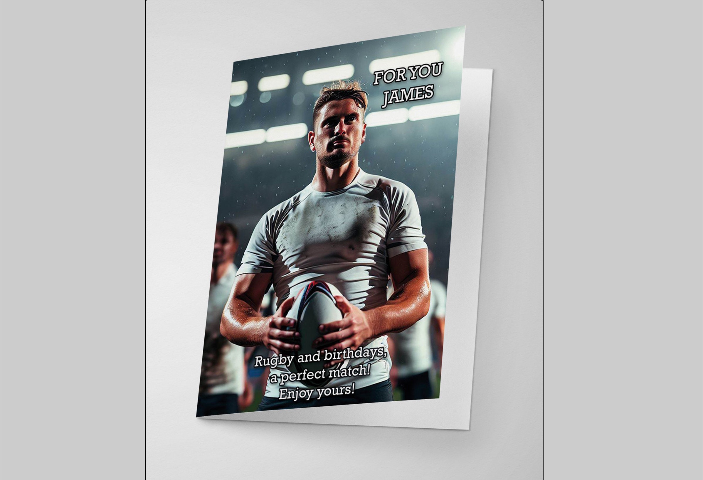 Personalised Rugby Birthday Card Custom Name - Etsy