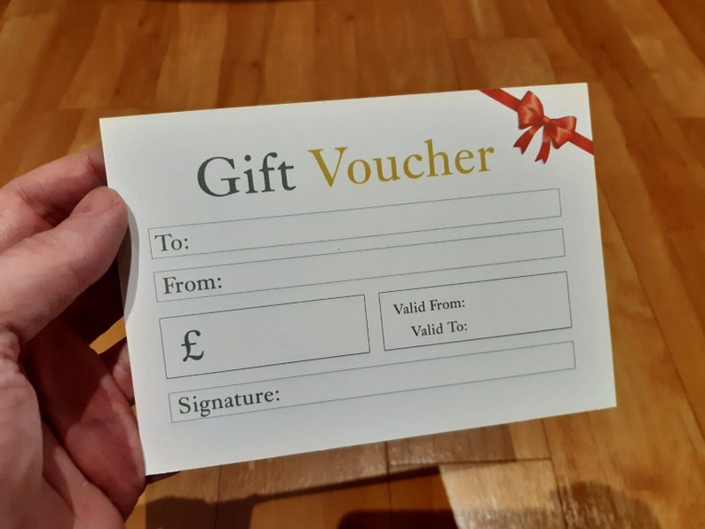 12 X Blank Gift Voucher Certificates With or Without Envelopes - Etsy