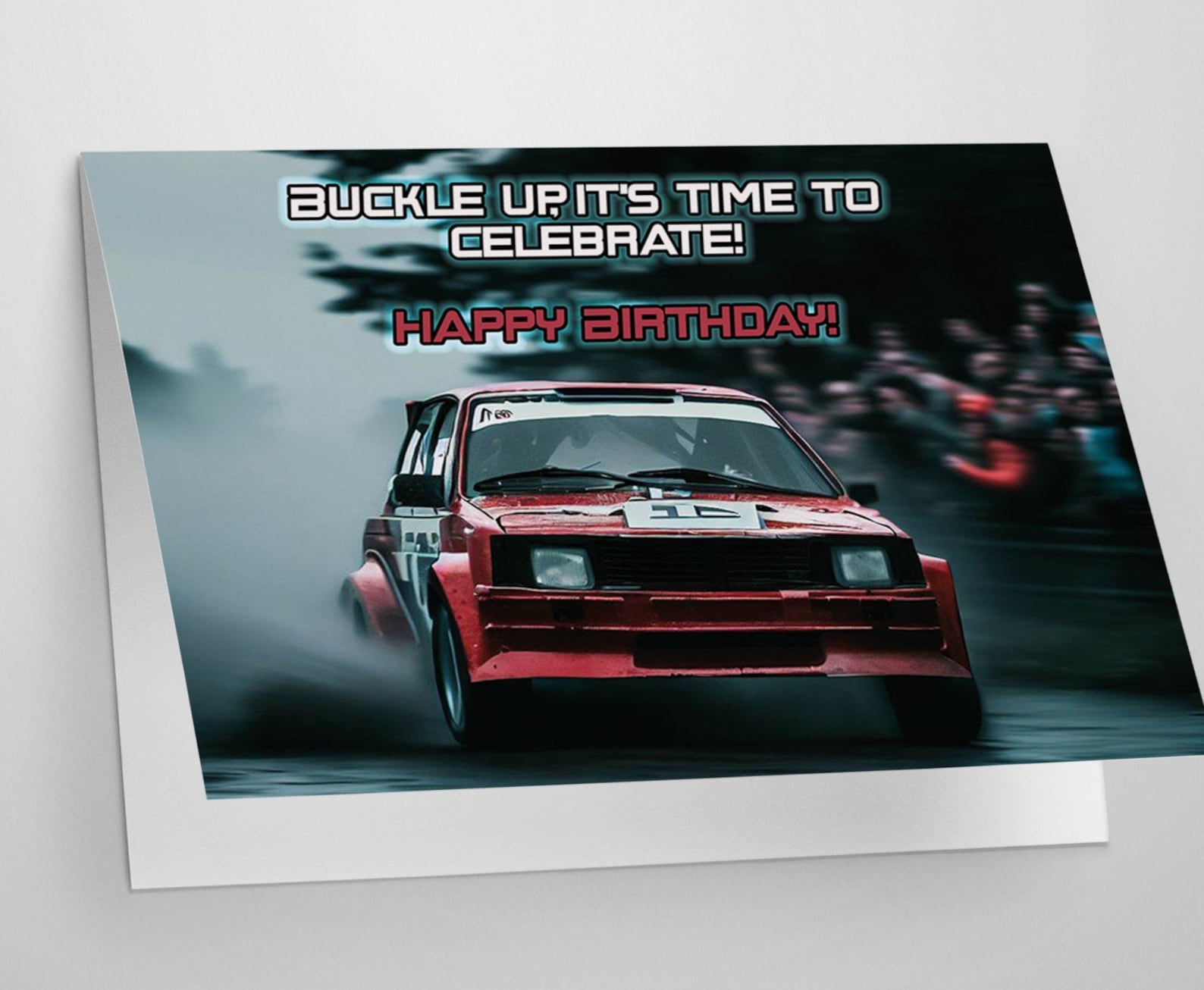 Rev Your Engines: Rally Car Birthday Greeting Card - Etsy