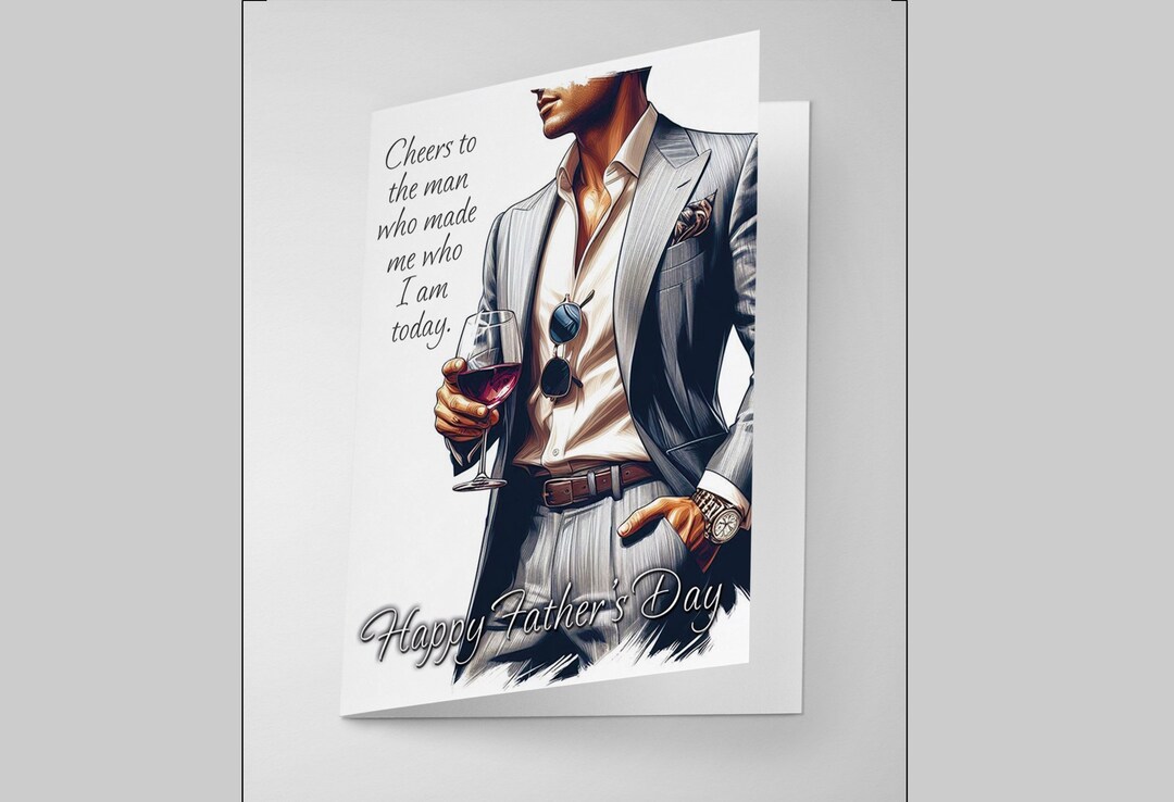 Cheers to Dad! Smart Man Father's Day Card - Etsy