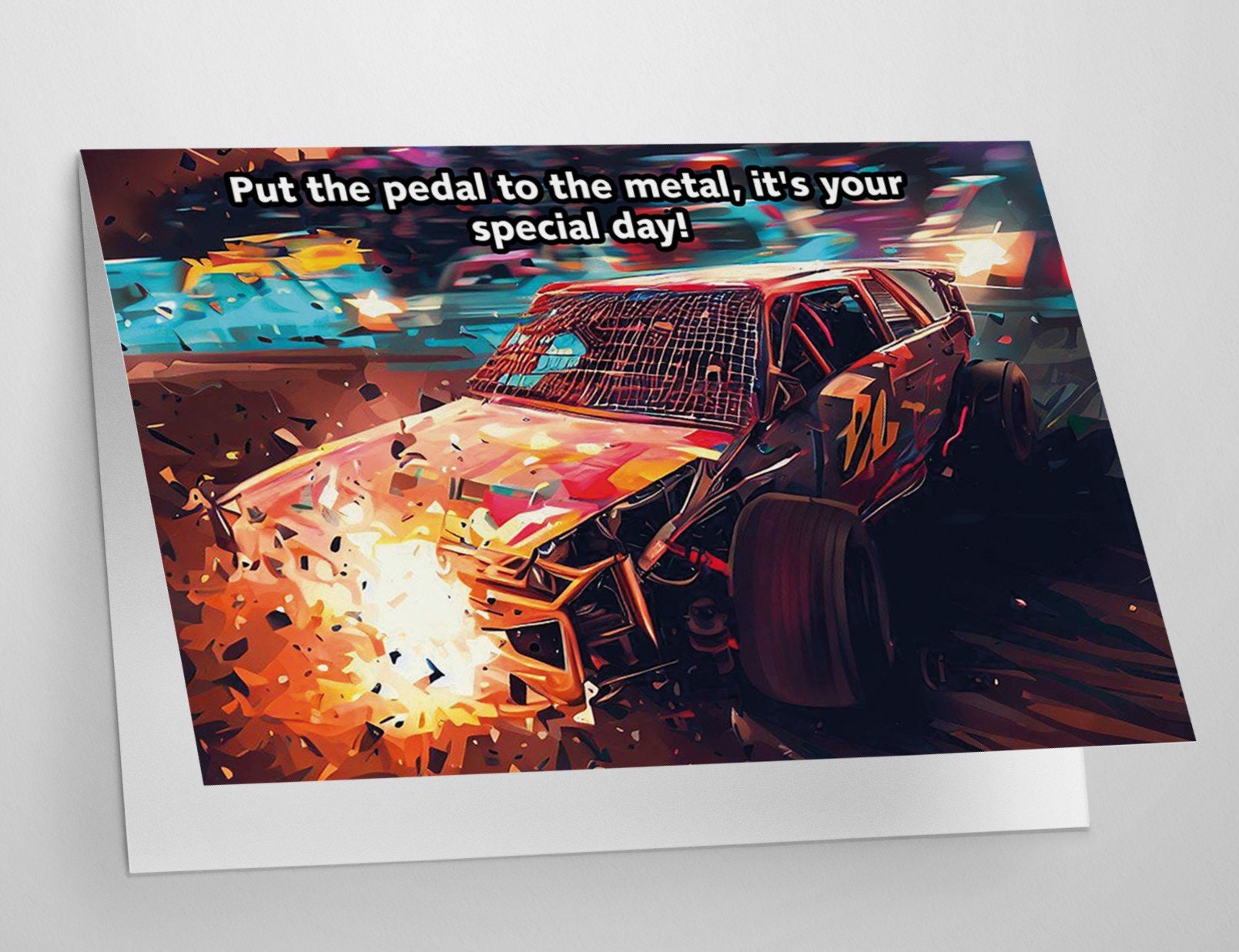 Rev Your Engines: Rally Car Birthday Greeting Card - Etsy UK