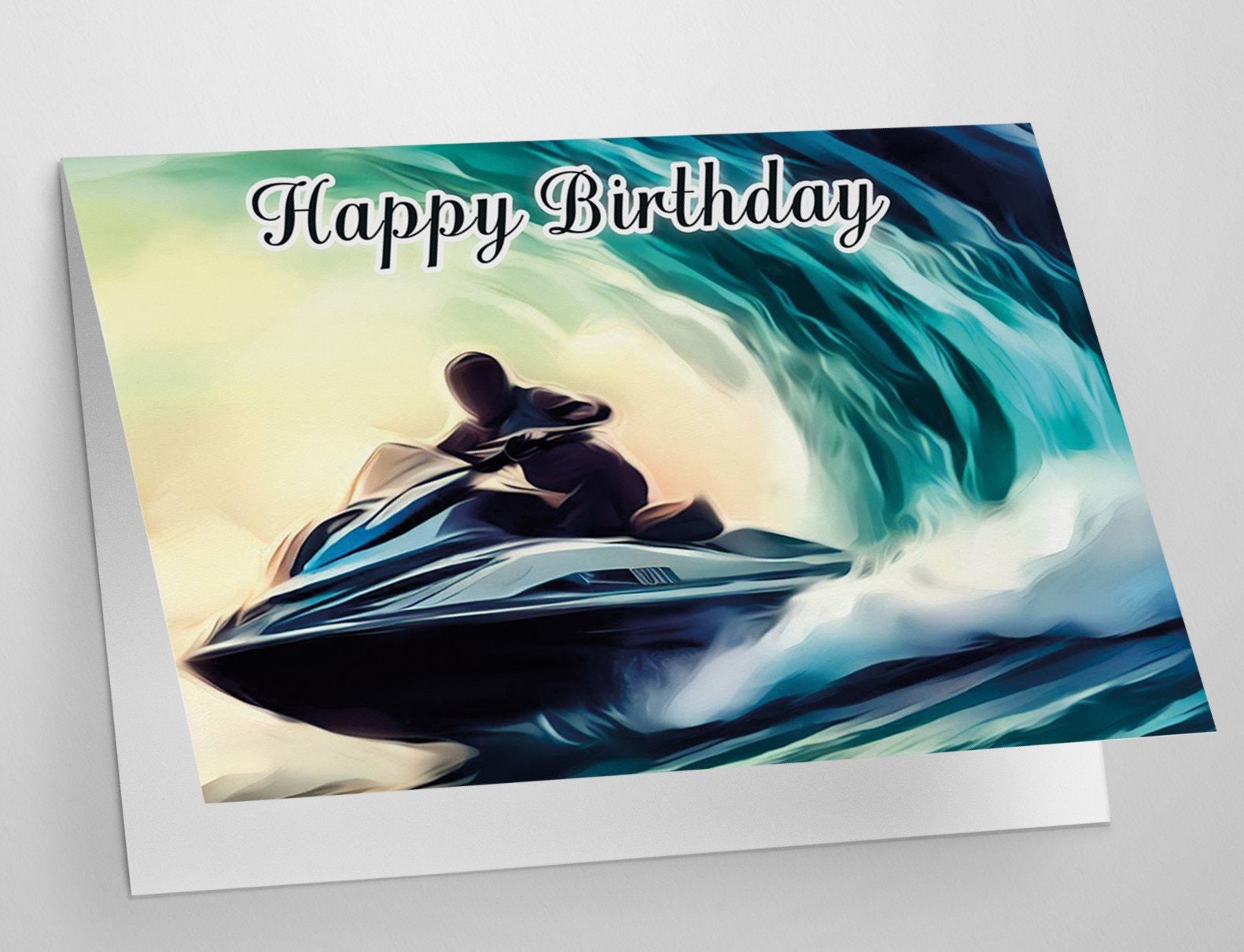 Jet Ski Birthday Greeting Card - Etsy