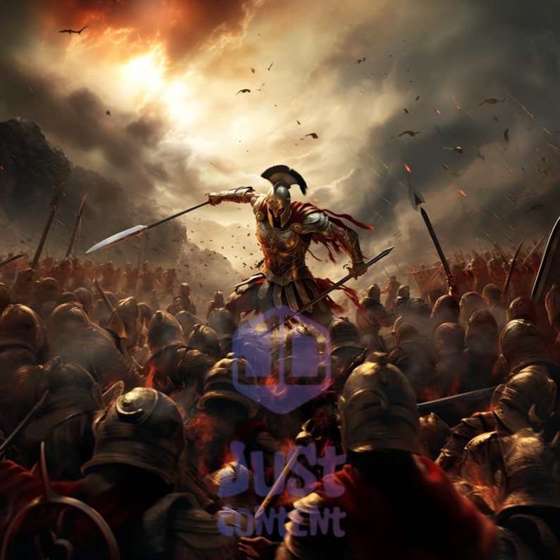 Ares in Battle Wall Art Print God of War Greek Mythology - Etsy