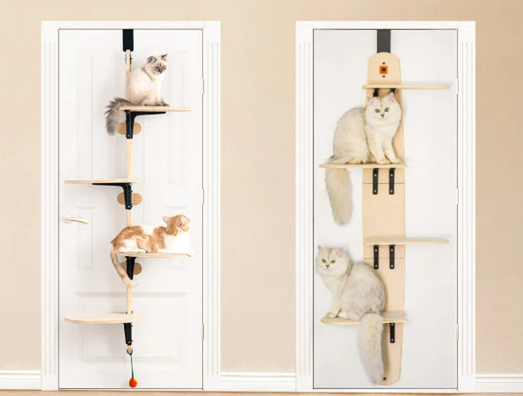 Wood Cat Bed Hanging, Climbing Frame, Light Wood Cat Shelf Set Space ...