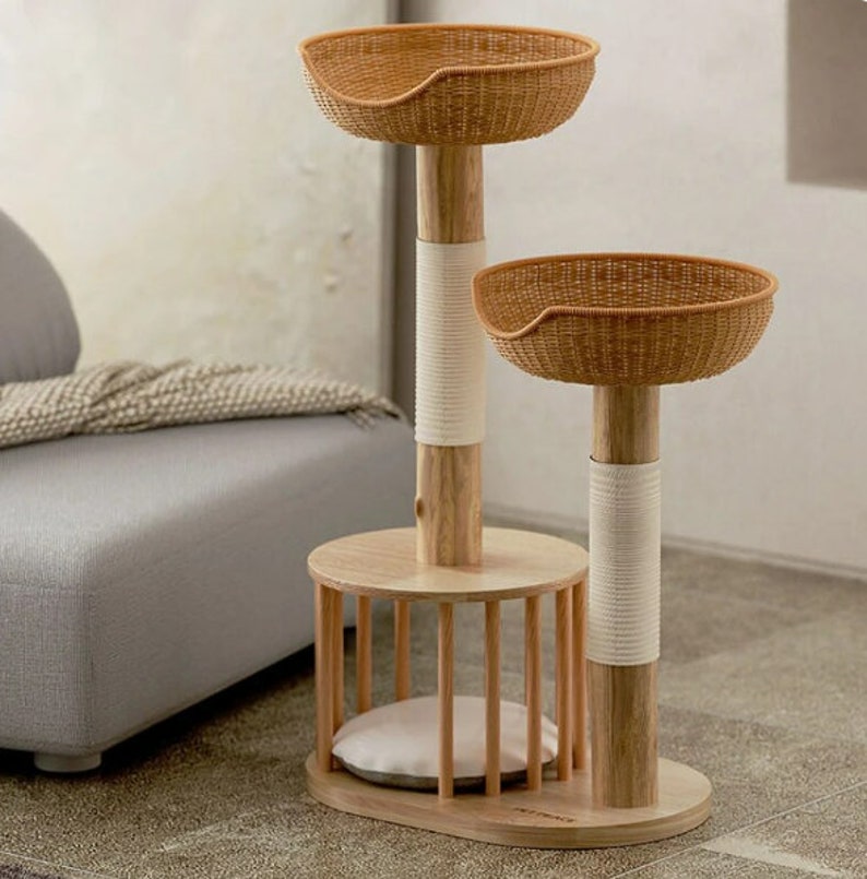 Wood Cat Scratcher Cat Tree Wood Towers For Big And Tiny Cats