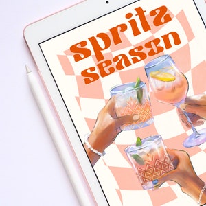 Aperol Spritz Season Digital Printable Poster, Trendy Vintage Hanging ...