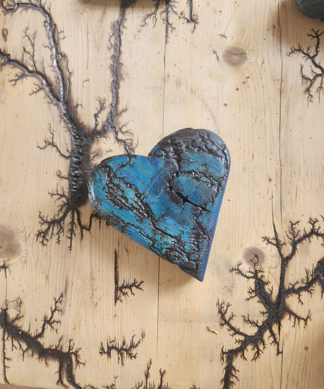 Wood Burned Heart - Etsy