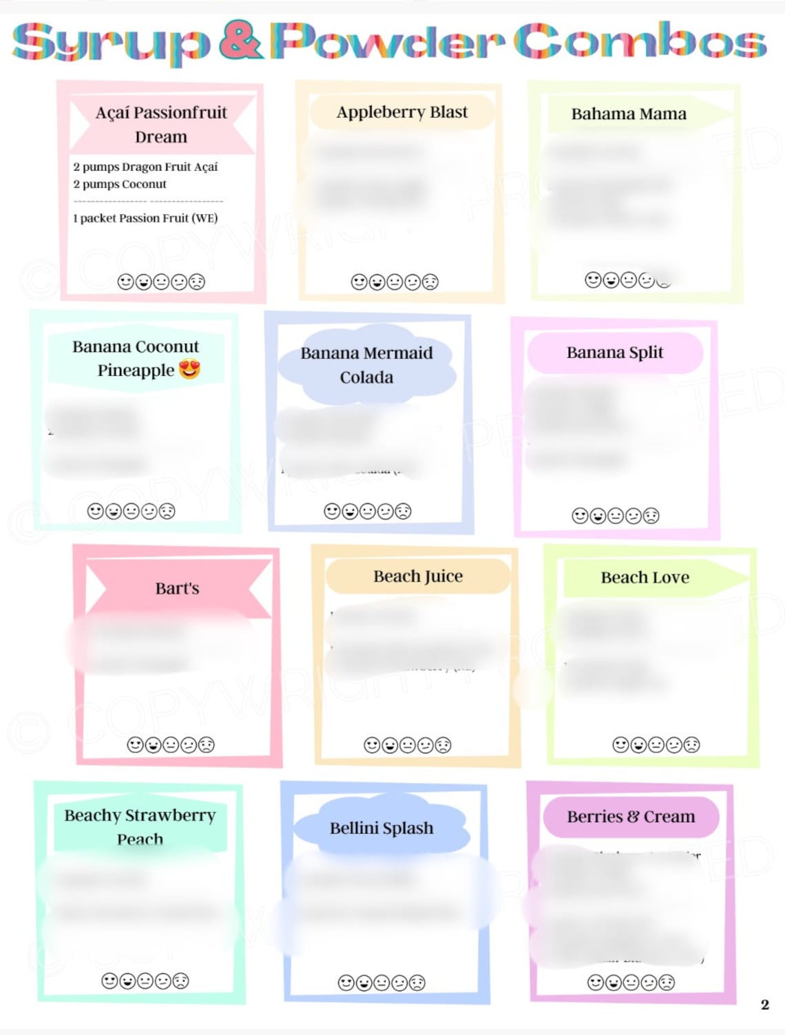 Flavored Water Watertok 250 Recipes With Syrups & Powders - Ebook - Etsy