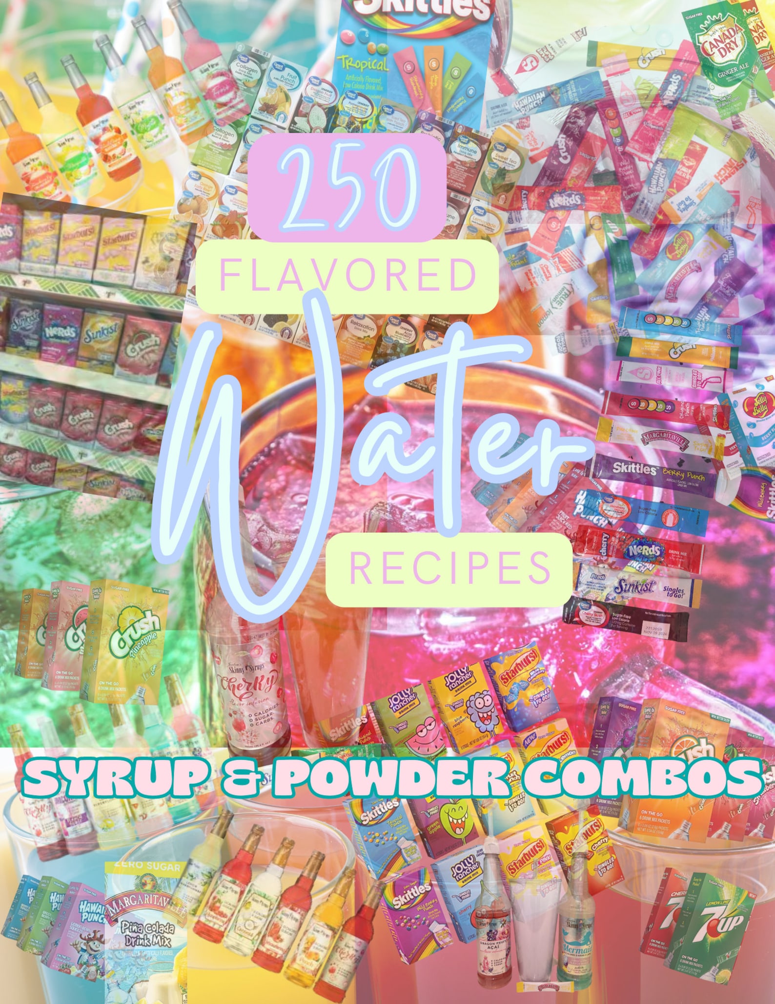 Flavored Water Watertok 250 Recipes With Syrups & Powders - Ebook - Etsy
