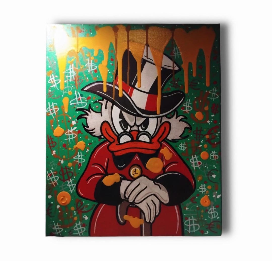 Scrooge Dollars Limited Edition Handmade Canvas - Etsy