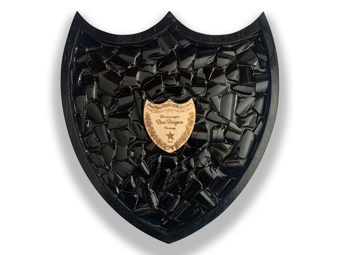 Dom Perignon Vintage Painting With Broken Bottle and Resin Shield Dom ...
