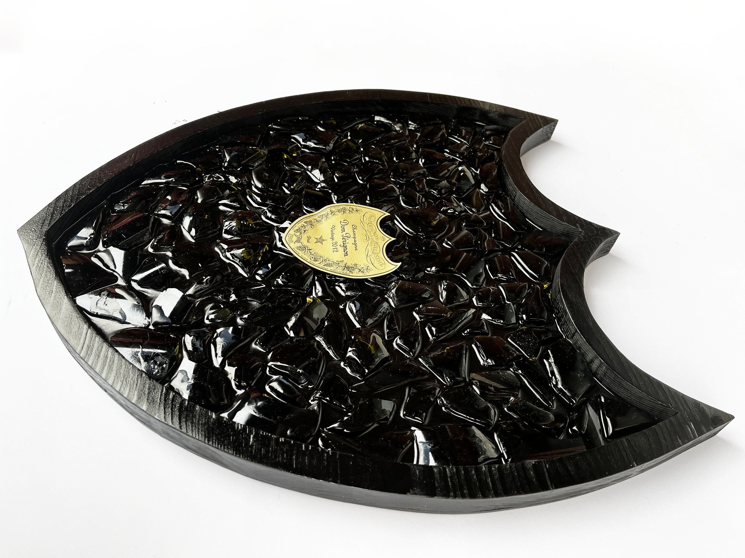 Dom Perignon Vintage Painting With Broken Bottle and Resin Shield Dom ...