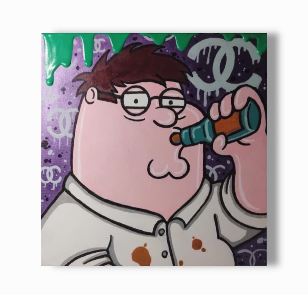 Peter Griffin Canvas Chanel Version Limited Edition Handmade - Etsy.de