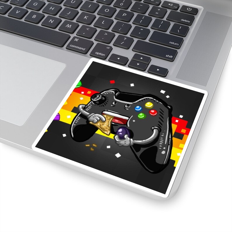 Controller Eating Themed Kiss-cut Stickers - Etsy