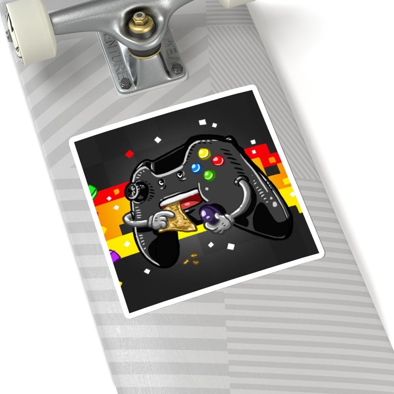 Controller Eating Themed Kiss-cut Stickers - Etsy
