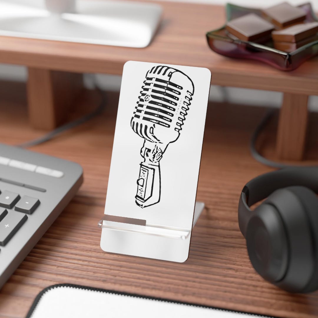 Microphone Themed Mobile Display Stand for Smartphones - Etsy