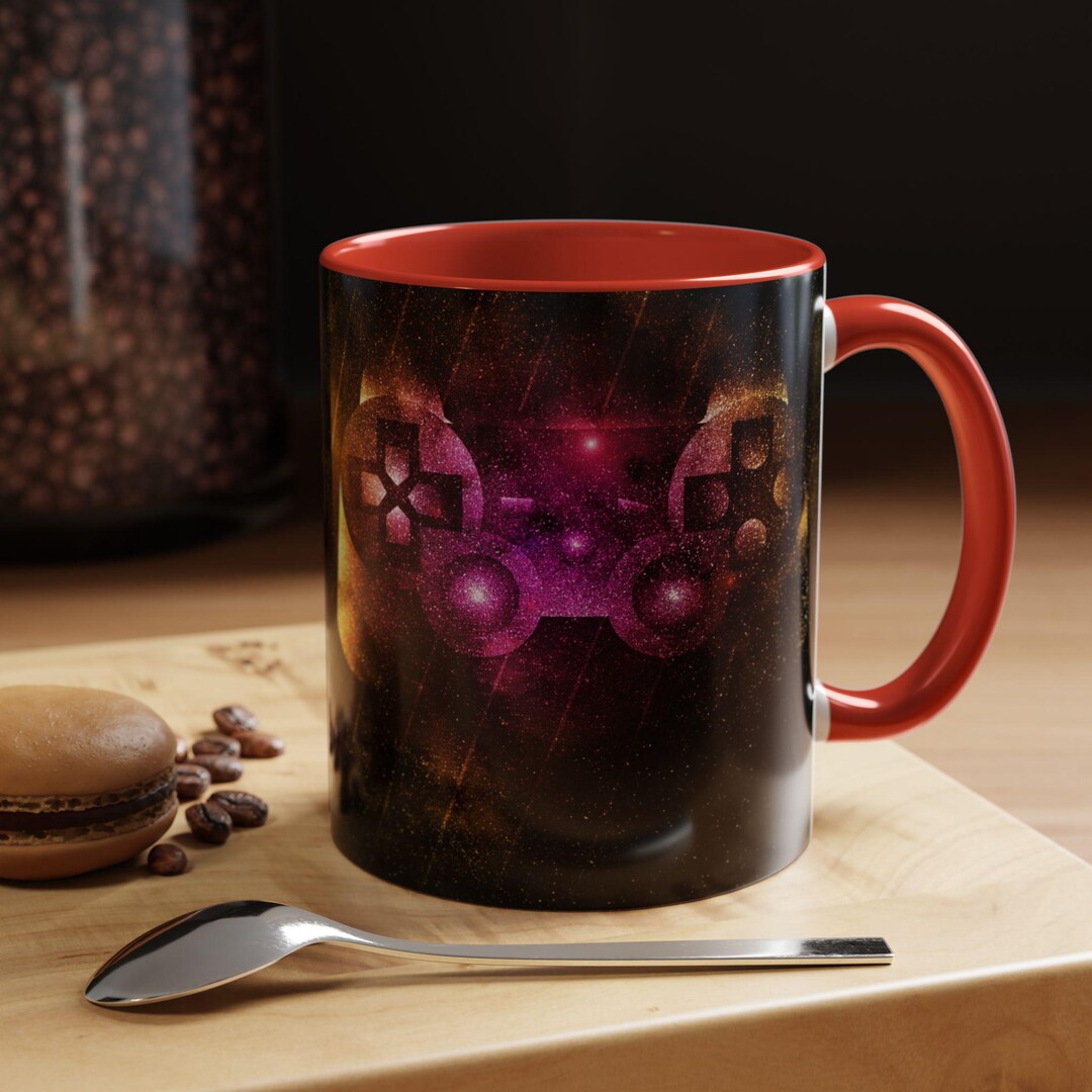 Sparkly Controller Themed Accent Coffee Mug, 11oz - Etsy