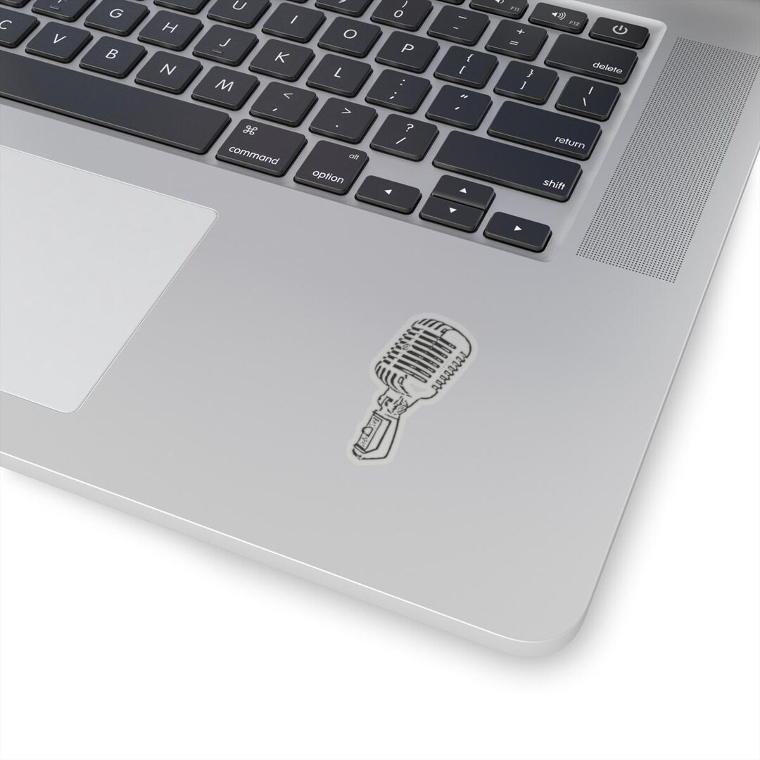 Microphone Themed Kiss-cut Sticker - Etsy