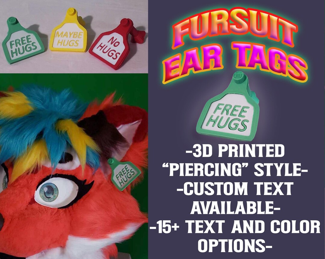 Fursuit Ear Piercing Tag - Etsy