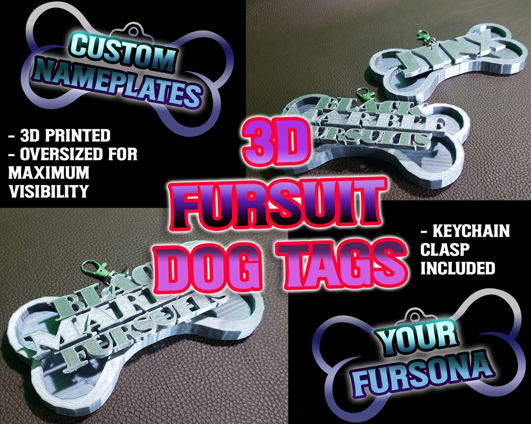 Custom 3d Fursuit Dogtag - Etsy