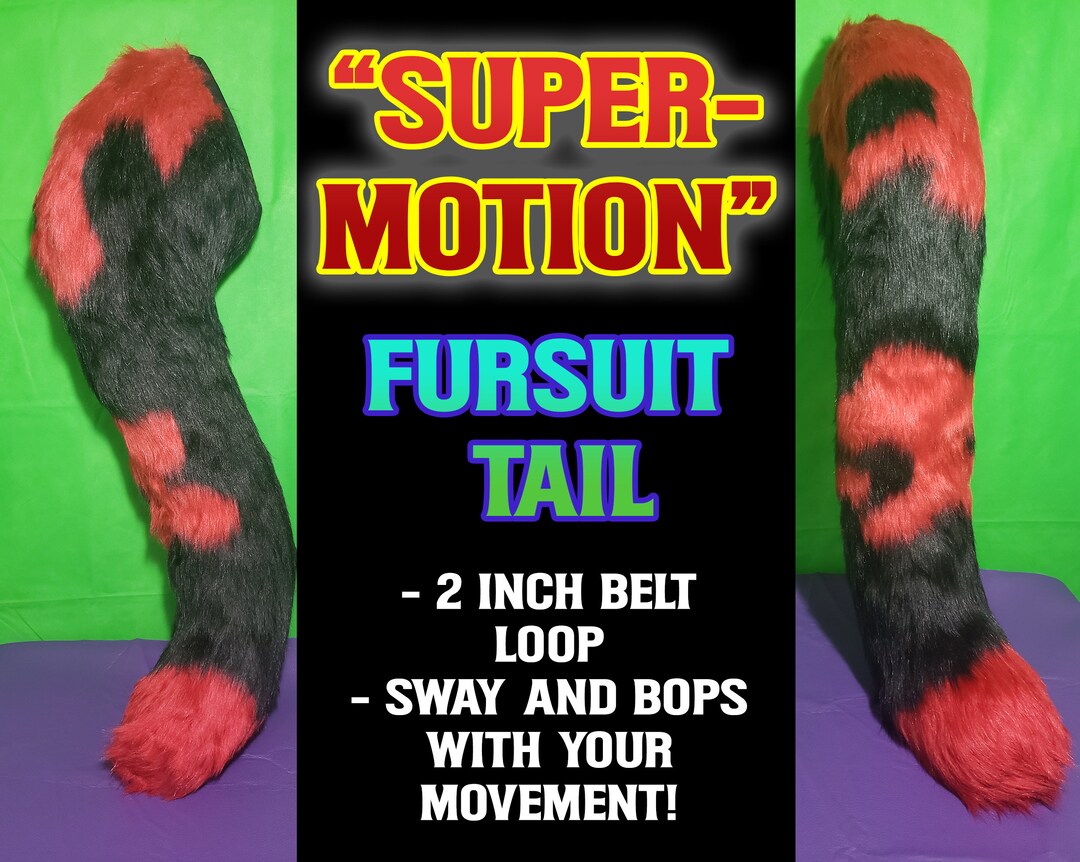 SUPER-MOTION Fursuit Tail W/ Belt Loop - Etsy