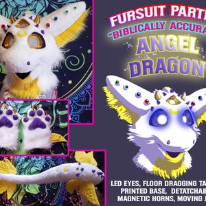 Fursuit Partial -three-eyed "biblically Accurate" ANGEL DRAGON- *LED ...