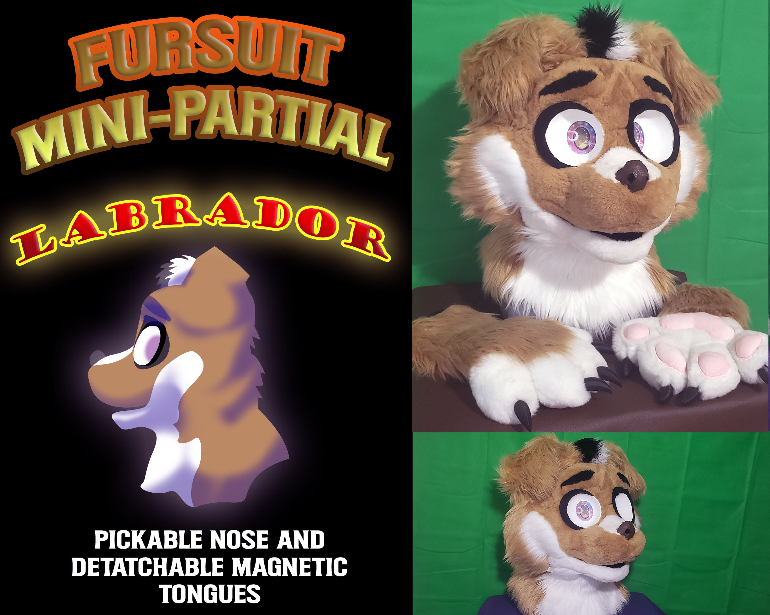 Fursuit Mini-partial labrador SQUEAKY-TOY EARS - Etsy