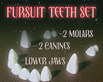 Fursuit Teeth 3D Printed Toony Fangs for Fursuits and Costume - Etsy UK