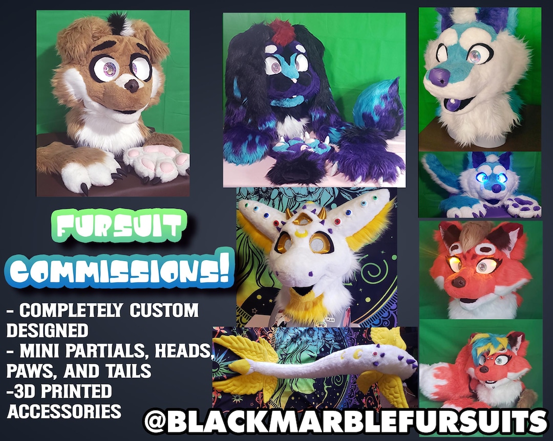 Fursuit Commission - Custom Designed Head, Paws, Tail and Accessories ...