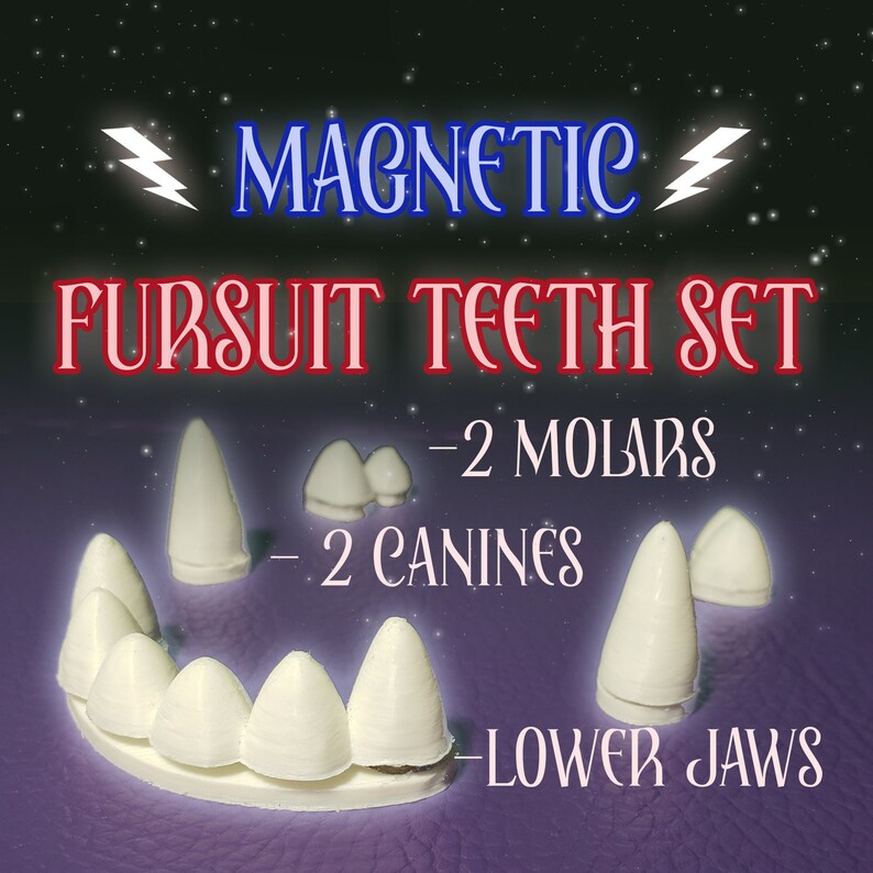 Magnetic Fursuit Teeth Set - Etsy