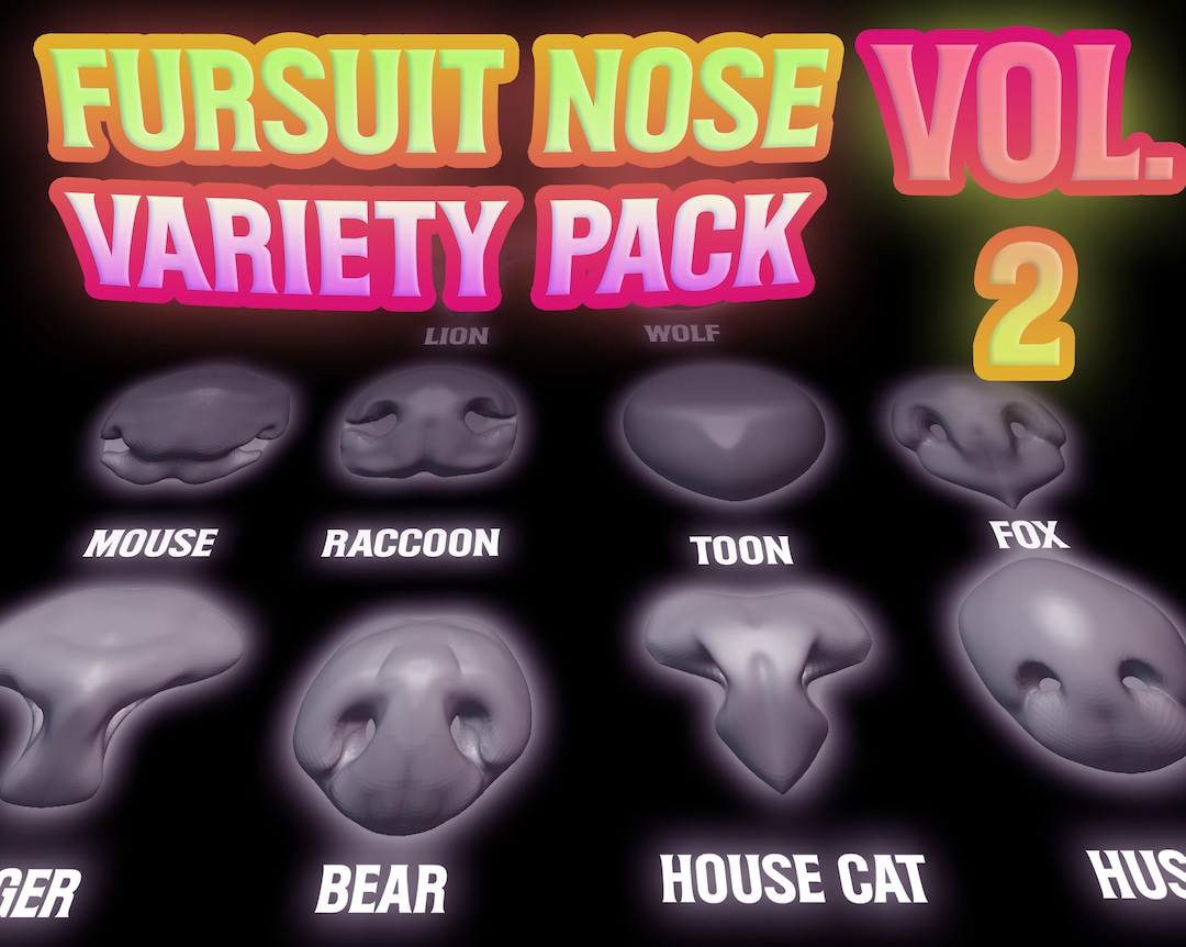 Fursuit Noses Variety Pack Vol 2 - 3D Printable Files - Etsy