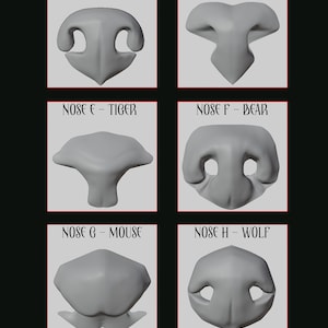 Fursuit Noses Variety Pack Vol 1 3d Printable Files Etsy