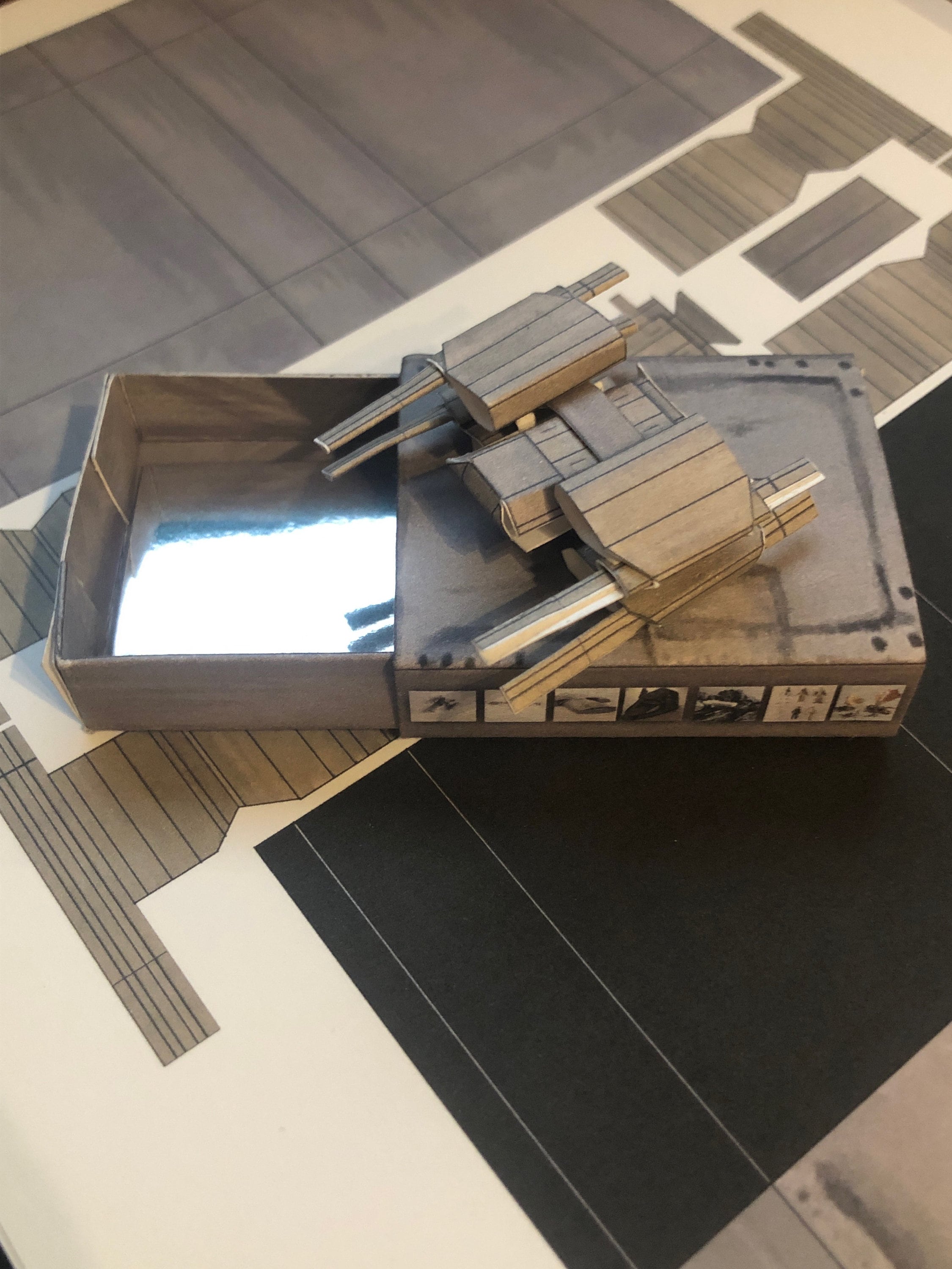 Spaceship Cardboard Craft Template - Scrubber - Etsy