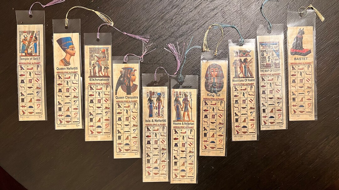 Pharaonic Ancient Egyptian Bookmarks - Handmade in Egypt on Papyrus ...