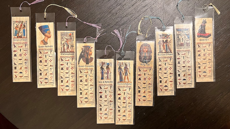 Pharaonic Ancient Egyptian Bookmarks - Handmade in Egypt on Papyrus ...