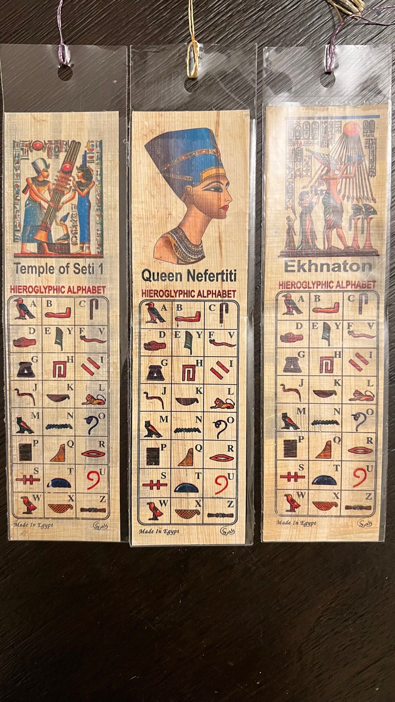 Pharaonic Ancient Egyptian Bookmarks - Handmade in Egypt on Papyrus ...