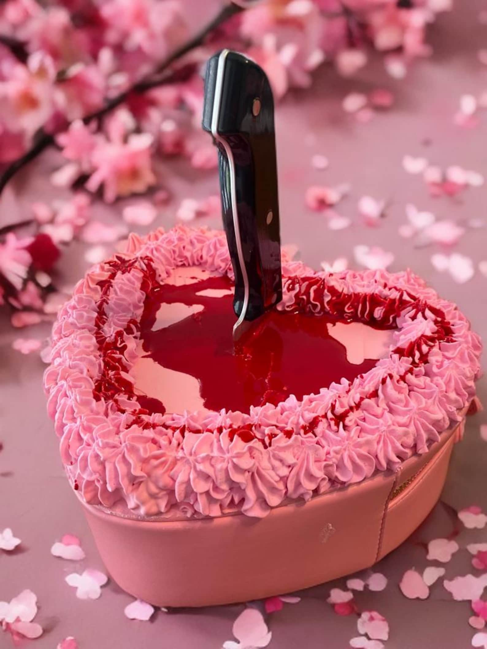 Stabbed Through the Heart Cake Purse in Pink - Etsy
