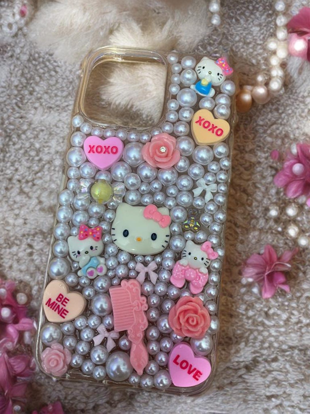 Kawaii Kitty Bedazzled iPhone Case - Etsy