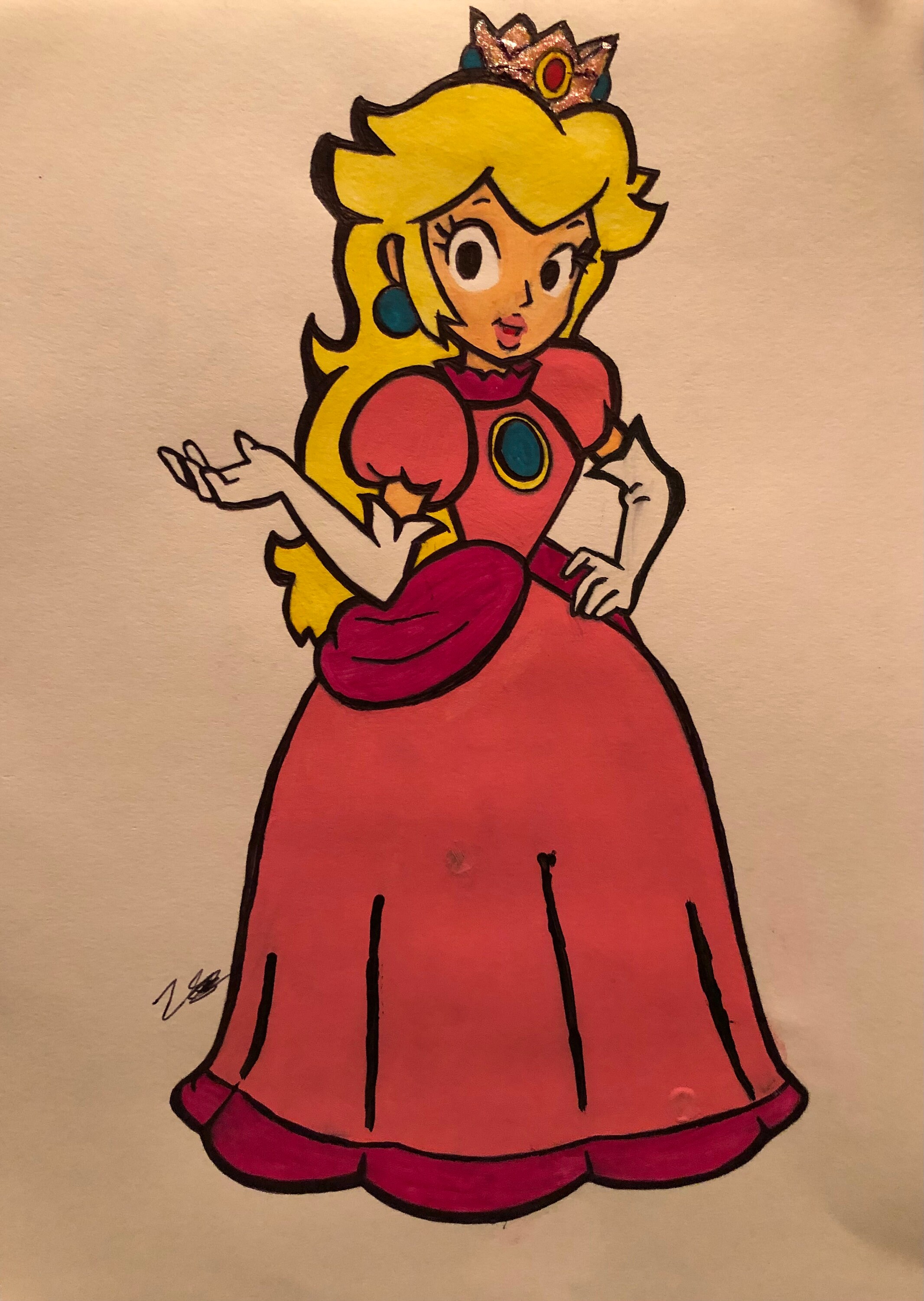 Princess Peach Painting - Etsy
